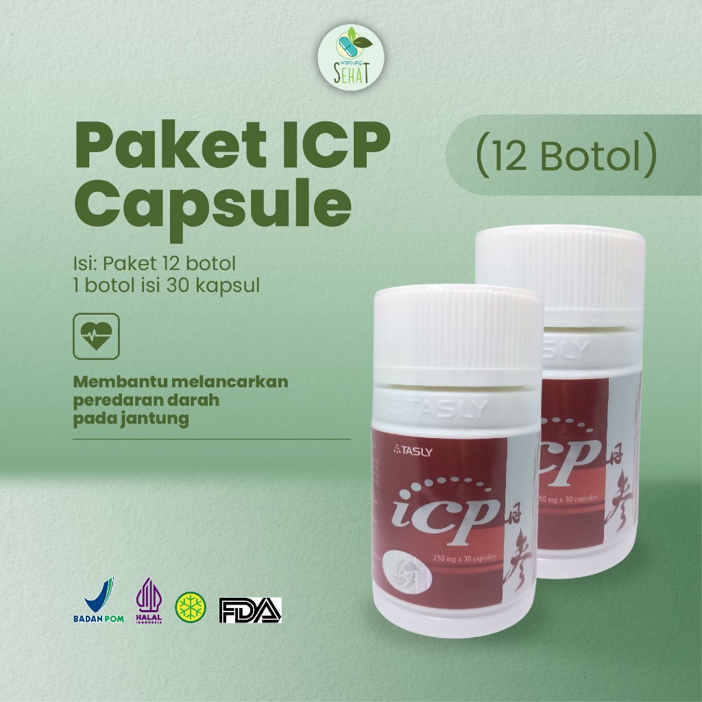 Jual ICP Capsule Paket 12 Botol Melancarkan Peredaran Darah Jantung Dan ...