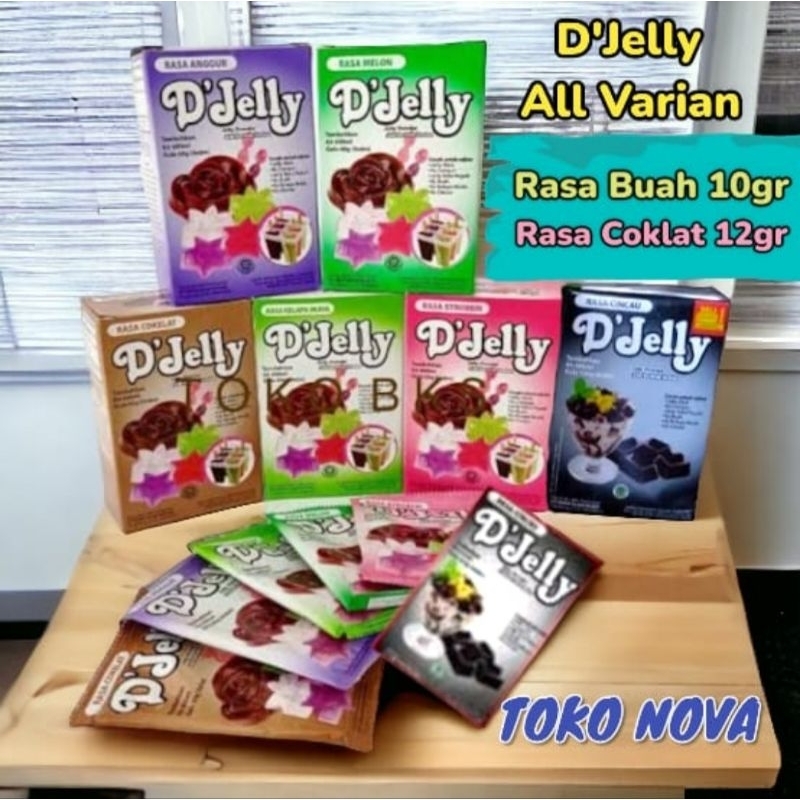 Jual D JELLY 10GR RASA BUAH /BUBUK JELY KEMASAN 10GR 1box @12pcs ...