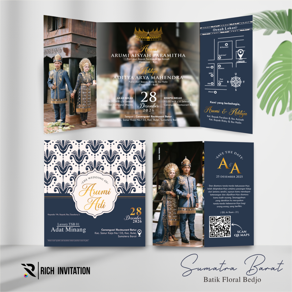 Jual UNDANGAN PERNIKAHAN GLOSSY FULL COLOUR ELEGANT ETNIK - UNDANGAN ...