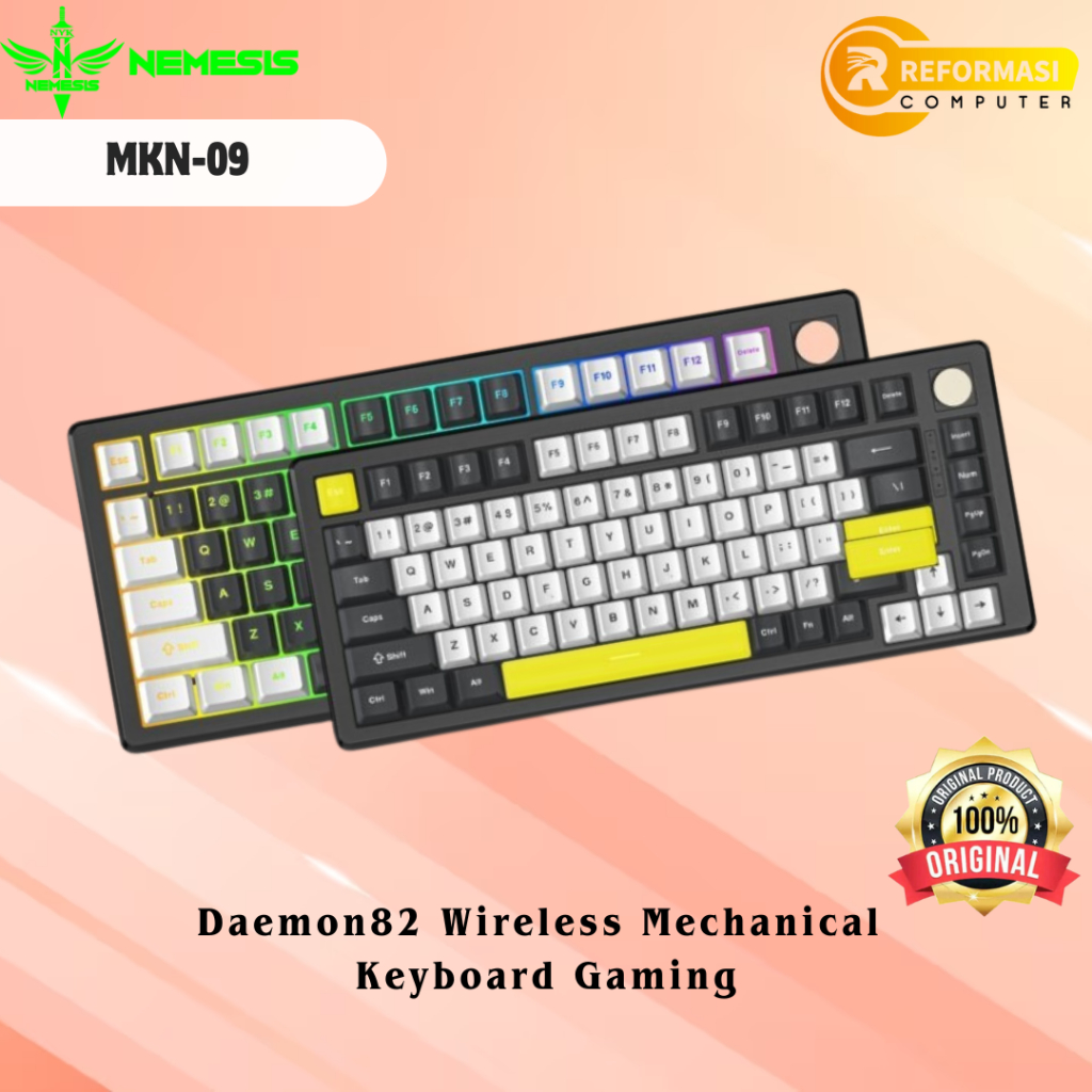 Jual NYK Nemesis Daemon82 Wireless Mechanical Keyboard Gaming | Shopee ...