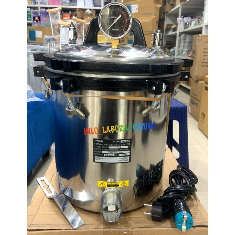 Jual Autoclave 18Ltr/Otoklafe/Sterilisator basah/Autoclave stainless ...