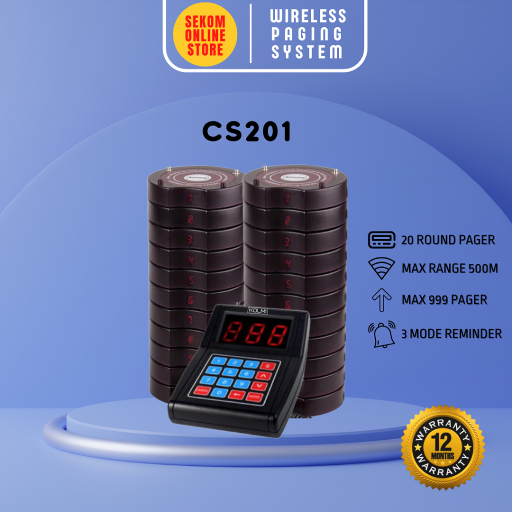 Jual Wireless Calling System Restaurant Pager KOLMI CS201 | Shopee ...