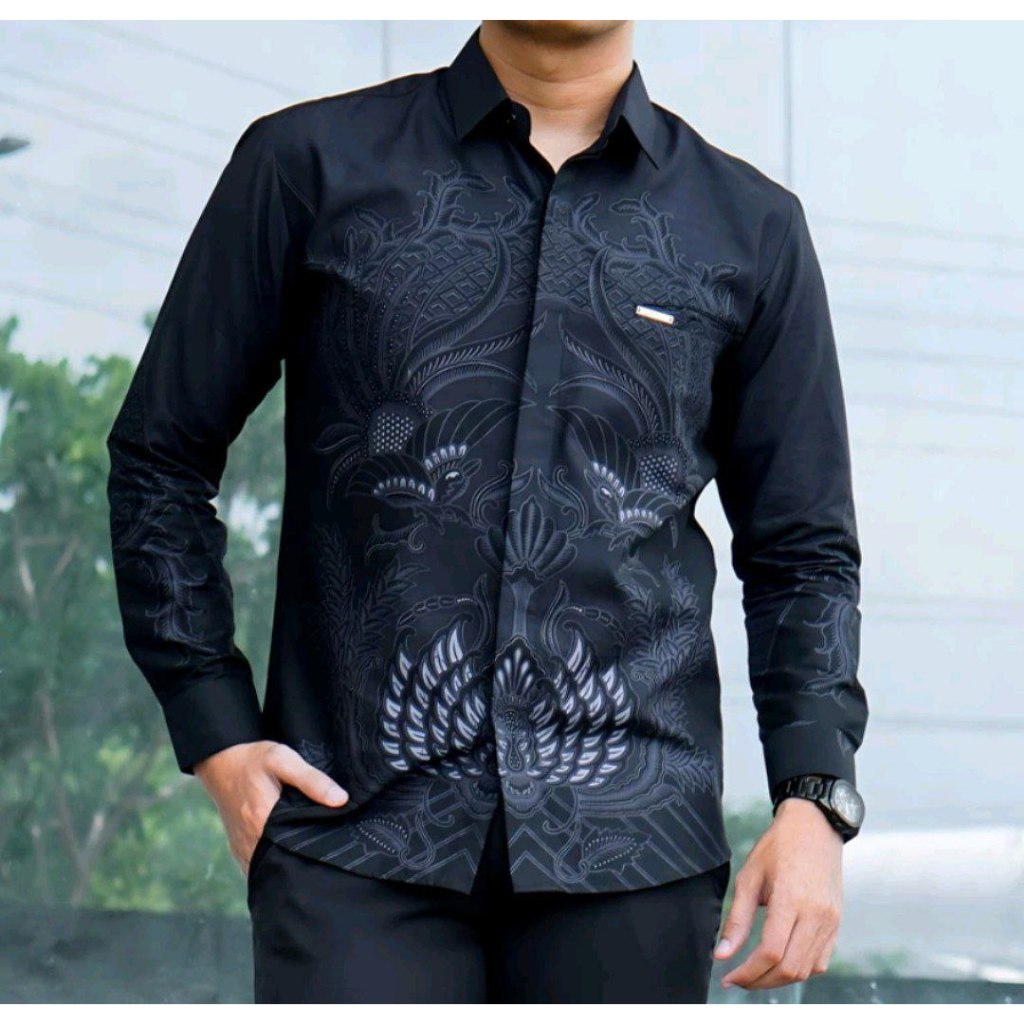 Jual KEMEJA BATIK PRIA PUSAKA LENGAN PANJANG TRENDY | Shopee Indonesia