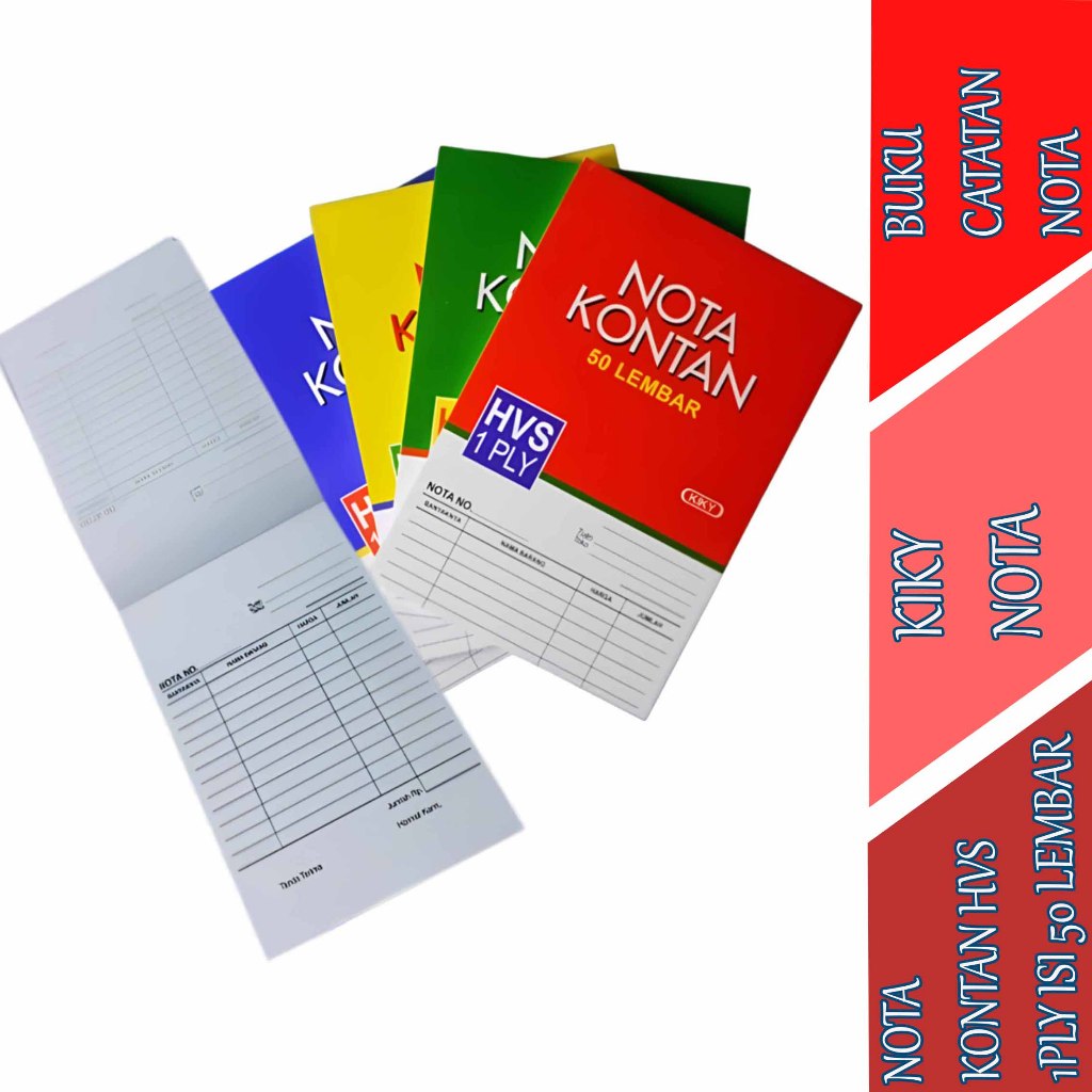 Jual Catatan Nota Kontan Hvs - Kiky - Buku Catatan Nota - 1ply Isi 50 ...