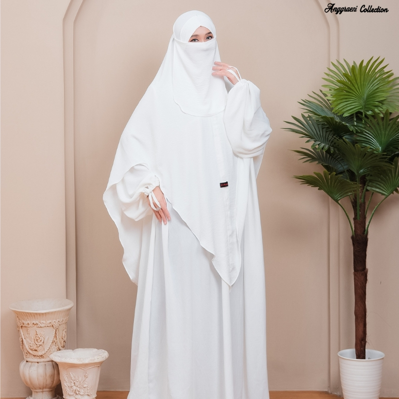 Jual Gamis Candera Set Kerudung Lancip Plus Cadar Tali Tangan Balon ...