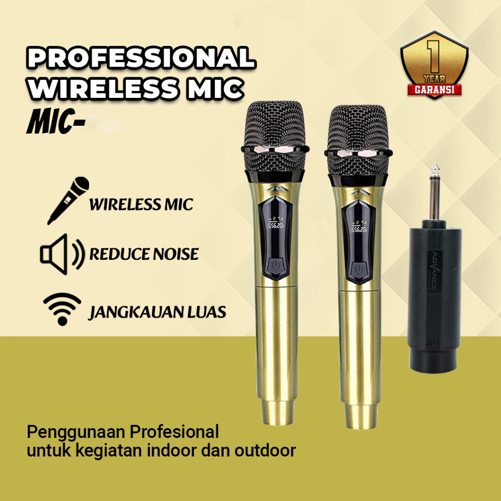 Jual Double Digital Wireless Mic Microphone/Mikrofon Bluetooth ...