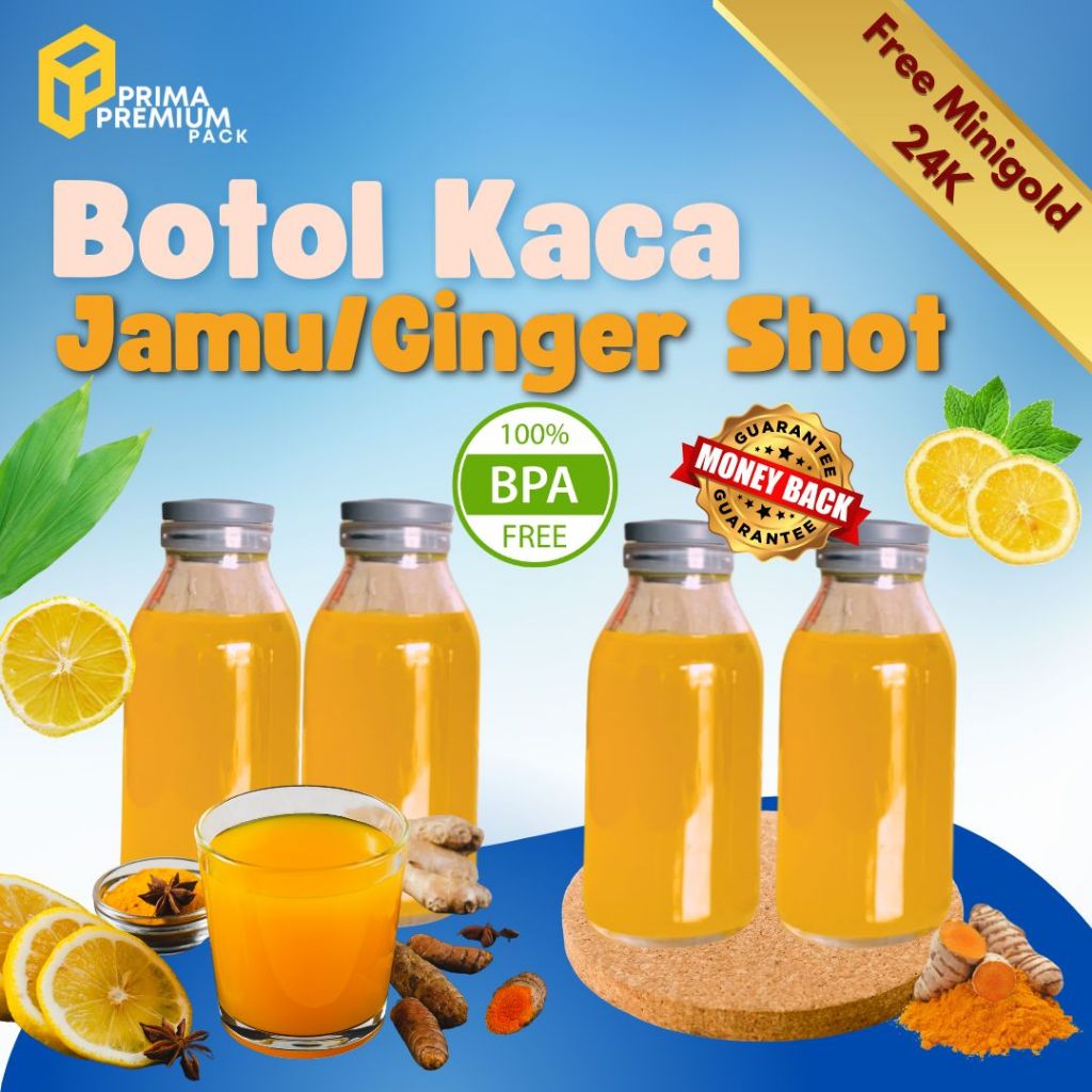 Jual Botol Kaca Ginger Shot/Wellness Shot/Jamu 100ml isi 10 | Shopee ...