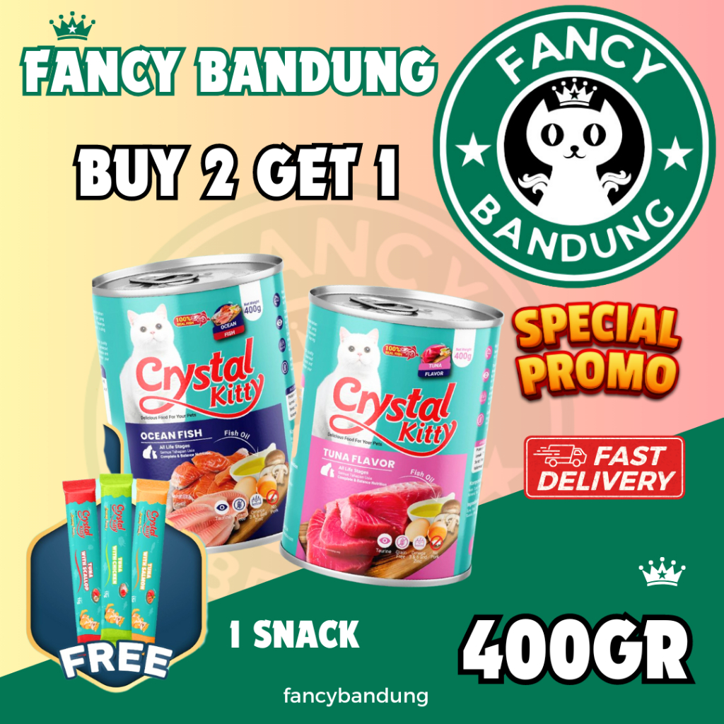 Jual Makanan Basah Crystal Kitty kaleng 400gr makana kuicng crystal ...