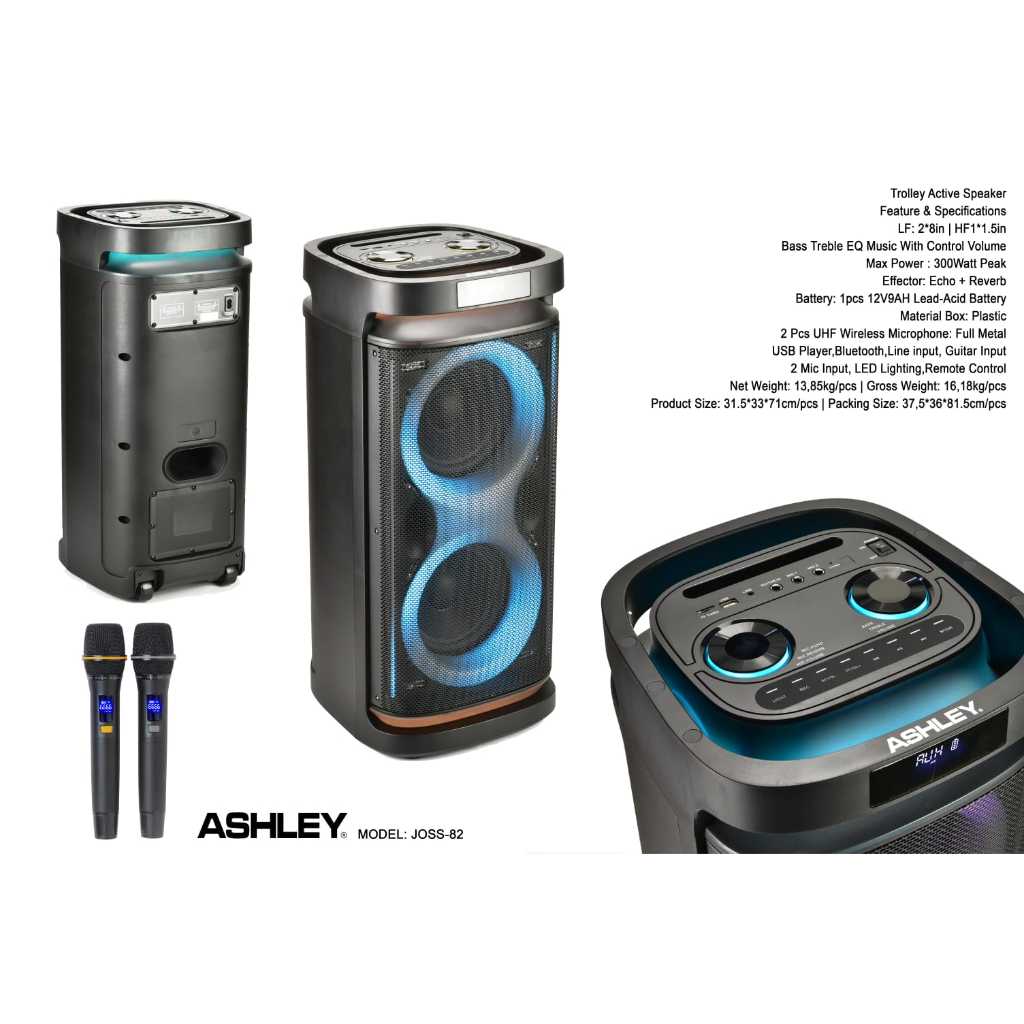Jual Ashley Speaker PartyBox JOSS 82 Ashley Speaker Portable JOSS 82 ...