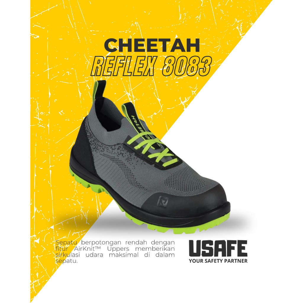 Jual ( NEW ARRIVAL + BONUS ) Sepatu Safety Cheetah Reflex 8083 Flash ...