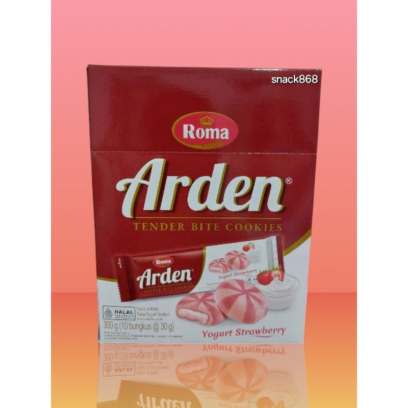 Jual Roma Arden Tender Bite Cookies Rasa Yogurt Strawberry isi 10 Pcs ...