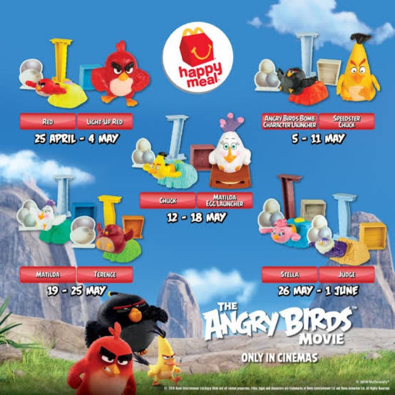Jual FIGUR MCD MCDONALD'S HAPPY MEAL TOYS - THE ANGRY BIRDS | Shopee ...
