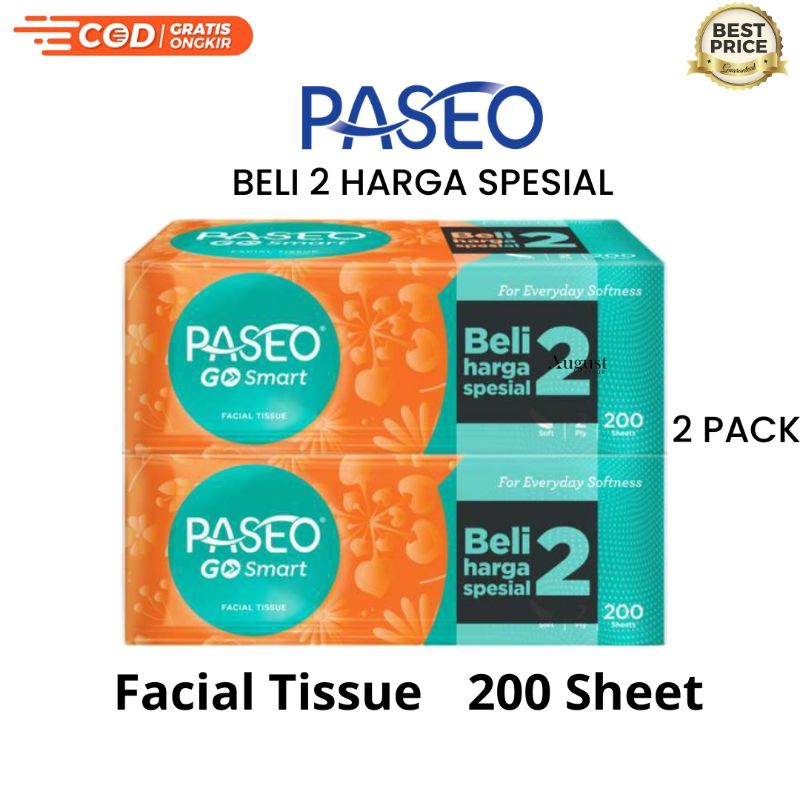 Jual Tisu Tissue Paseo Go Smart Isi 200 Sheets / 2 Ply / Tissue ...