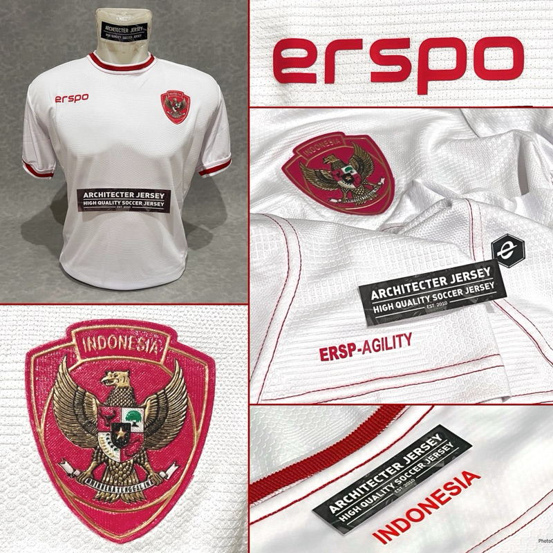 Jual [PI] Jersey Baju Bola Timnas Tim National Indonesia Away 2024 Erspo Putih White PI Player ...