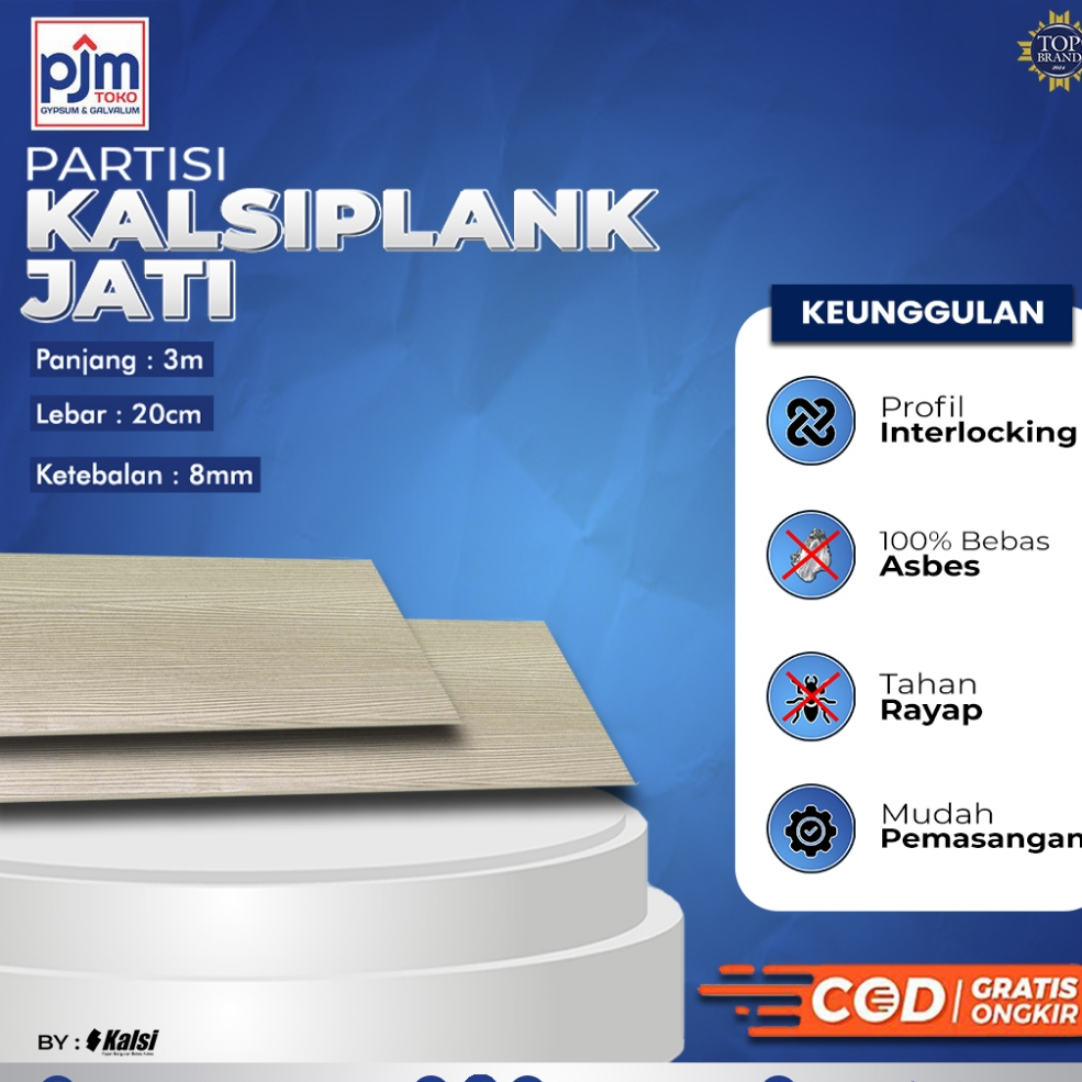 Jual KALSIPLANK 8 MOTIF JATI / LISTPLANK / KALSI motif jati tebal 8mm ...