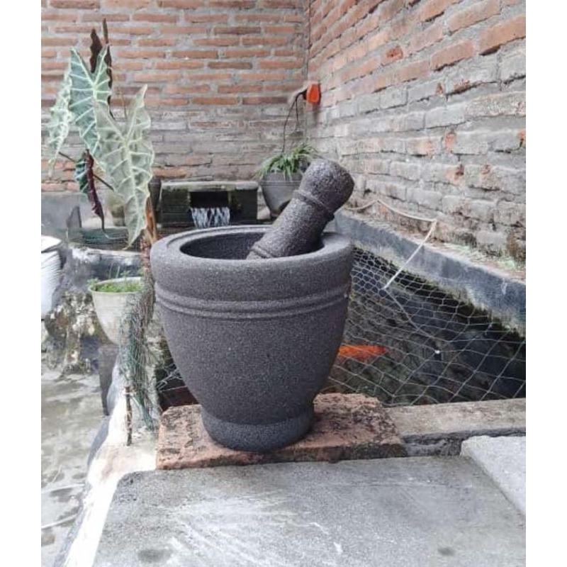 Jual lumpang batu merapi 20cm plus penumbuk | Shopee Indonesia