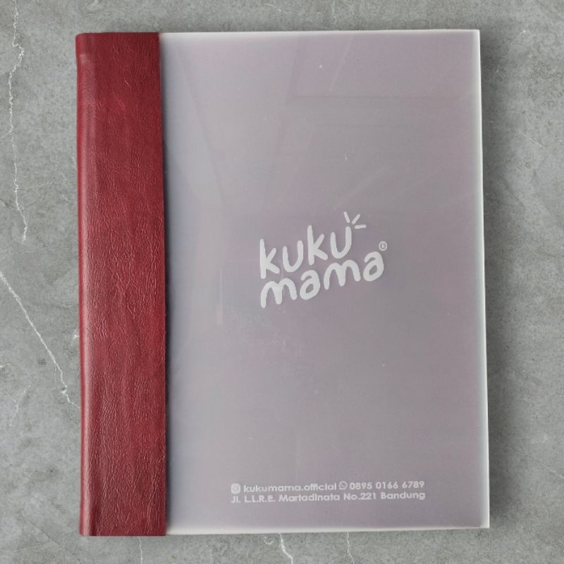 Jual buku menu bahan aclirik ukuran a4 custom logo | Shopee Indonesia