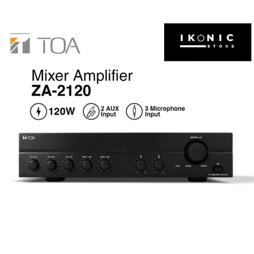 Jual IKONIC TOA ZA 2120 Power Amplifier Mixer Ampli TOA 120 Watt Original 100% Garansi Resmi ...