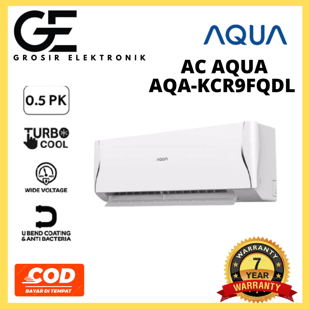 Jual AC AQUA AQA-KCR09FQDL / AHQ1 AC SPLIT 1 PK STANDARD TURBO COOL PRO | Shopee Indonesia