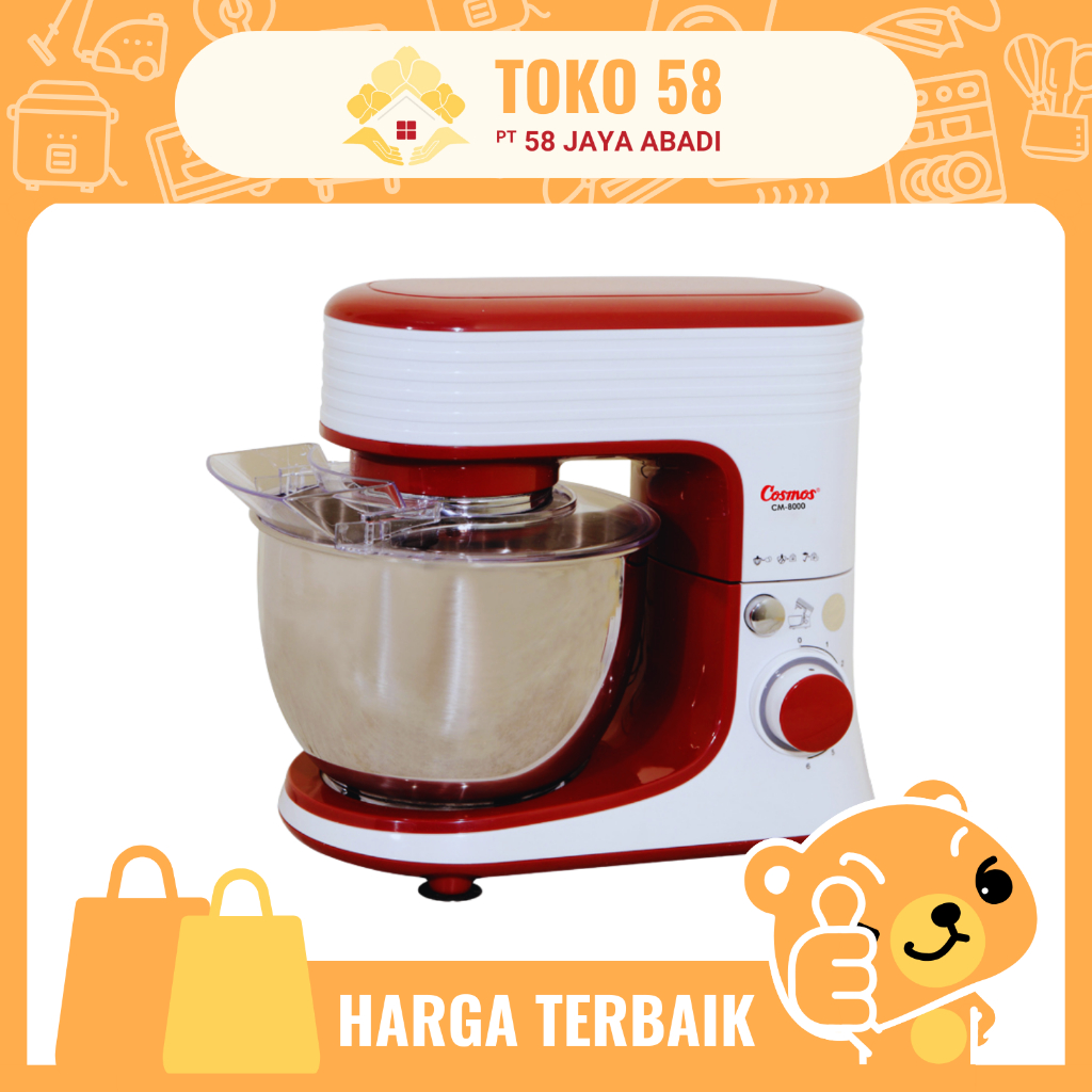 Jual [COD] Mixer Cosmos – Professional Stand Mixer 4 Liter CM-8000 ...