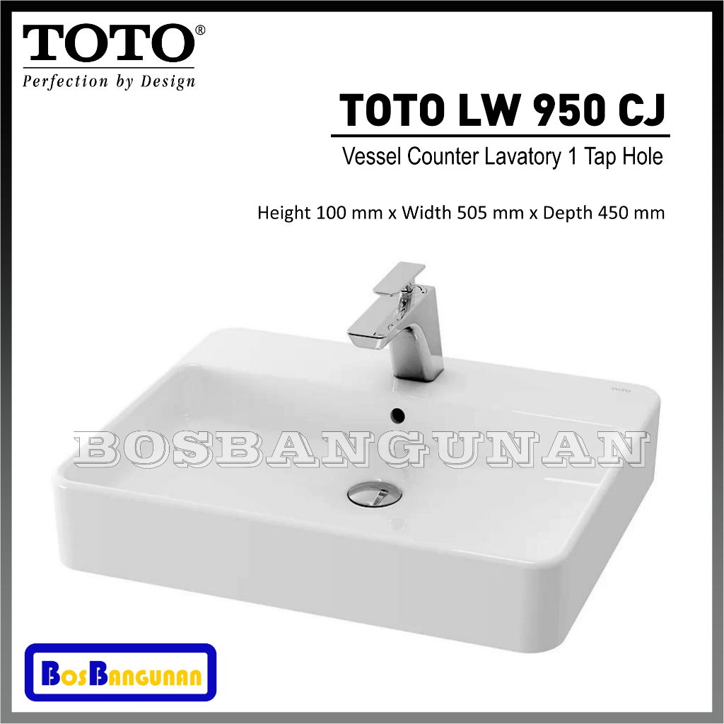 Jual Wastafel TOTO LW 950 CJ / Wastafel Meja TOTO LW950CJ | Shopee Indonesia