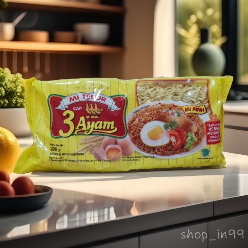 Jual Mi Telur cap 3 Ayam 200g | Shopee Indonesia