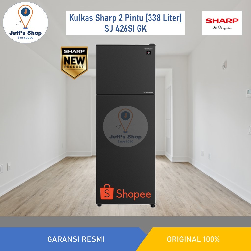 Jual Sharp Kulkas 2 Pintu J-TECH Inverter Plasmacluster [338 Liter] SJ 426SI GK | Shopee Indonesia