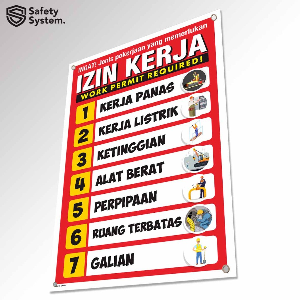 Jual Spanduk Banner K3 Keselamatan Kerja Jenis Pekerjaan Yang ...