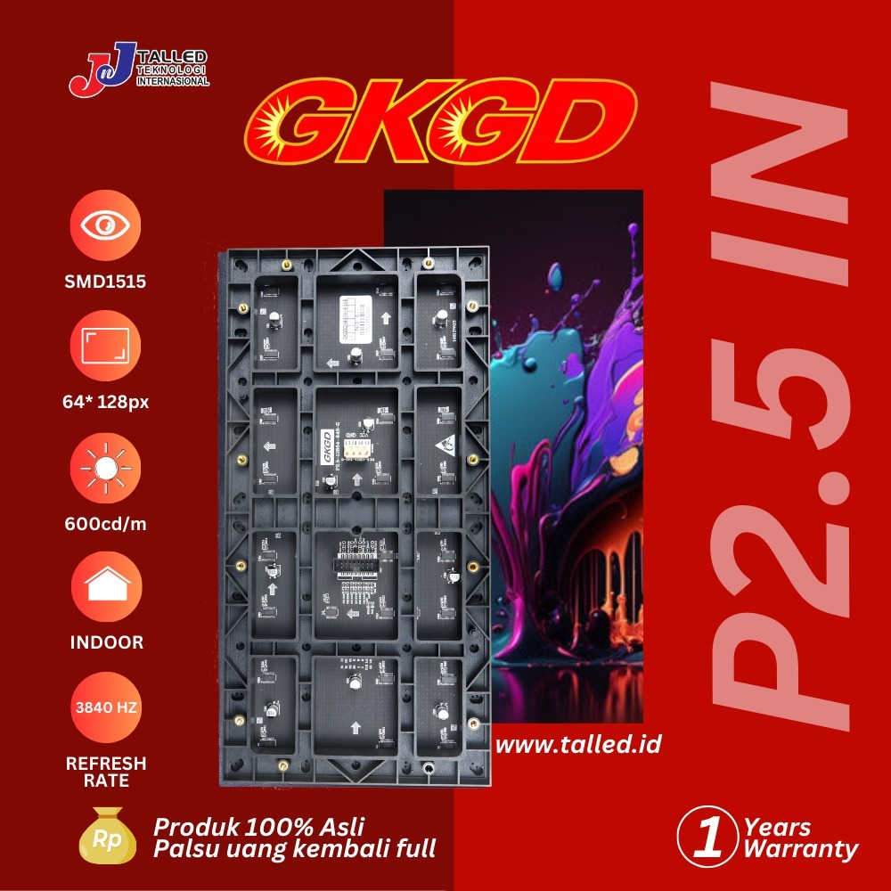 Jual MODUL LED VIDEOTRON INDOOR P2.5 RGB SMD FULL COLOR GKGD 3840Hz ...