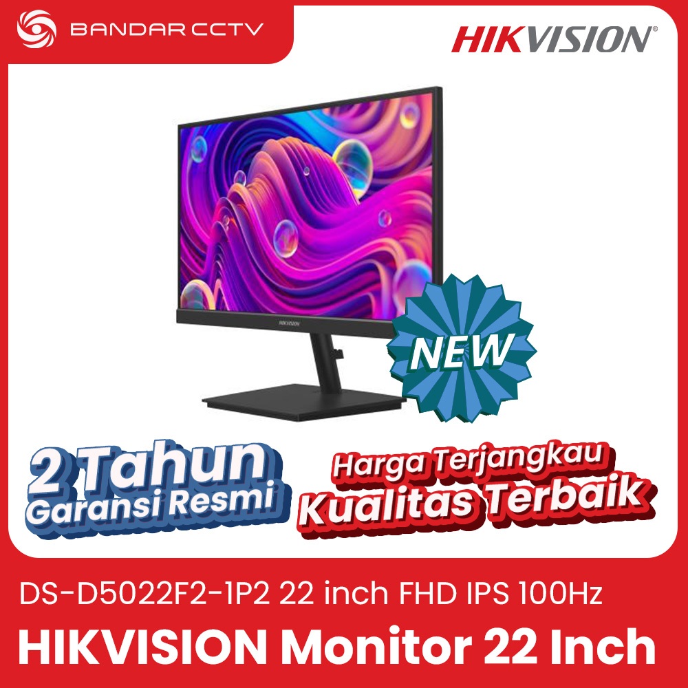 Jual Hikvision DS-D5022F2-1P2 : 22 inch FHD IPS 100Hz (Monitor 22 Inch ...