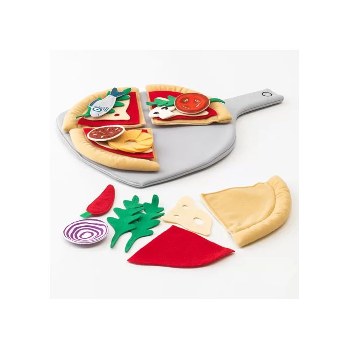 Jual Mainan Montessori Busy Activity Sensory Soft Toys Pizza Set ...