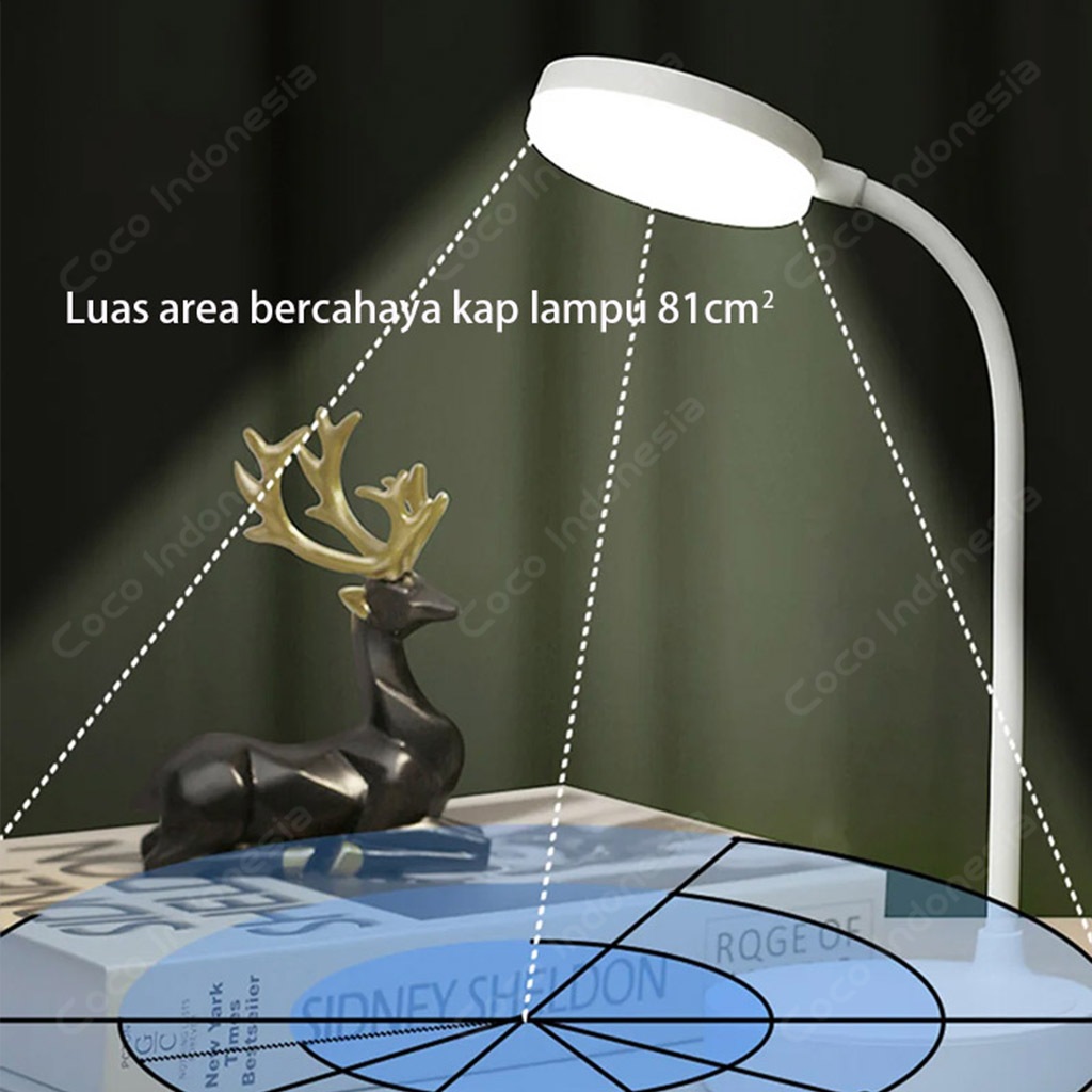 Jual Lampu Baca LED Portable Meja Belajar Flexible Table Lamp USB Plug ...
