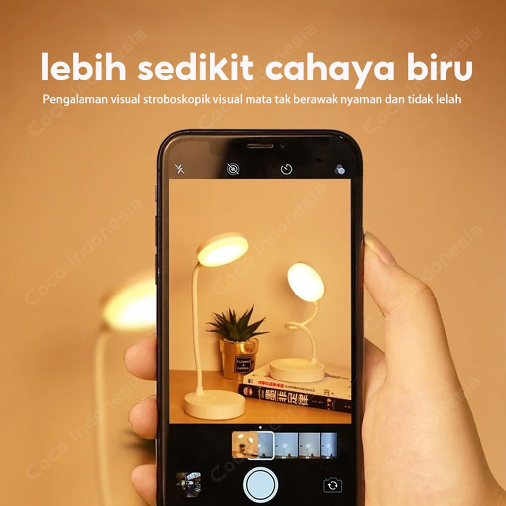 Jual Lampu Baca LED Portable Meja Belajar Flexible Table Lamp USB Plug ...