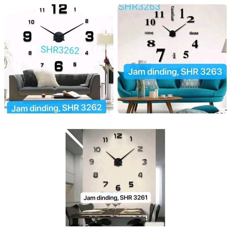 Jual NUM (JAM JUMBO) Jam Dinding ukuran jumbo DIY ukuran 80-130cm 20 ...