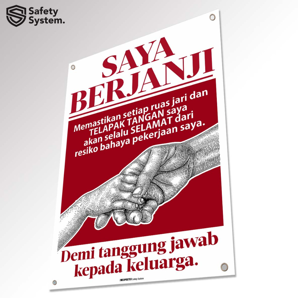 Jual Spanduk Banner K3 Keselamatan Kerja Hand Safety Campaign Saya ...