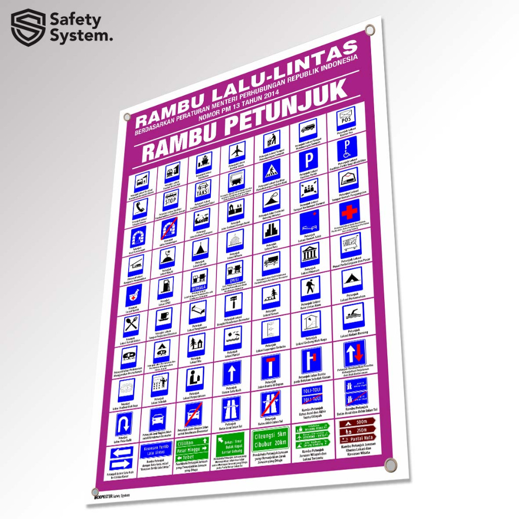 Jual Spanduk Banner K3 Keselamatan Kerja Rambu Lalulintas Pm13 2014 ...