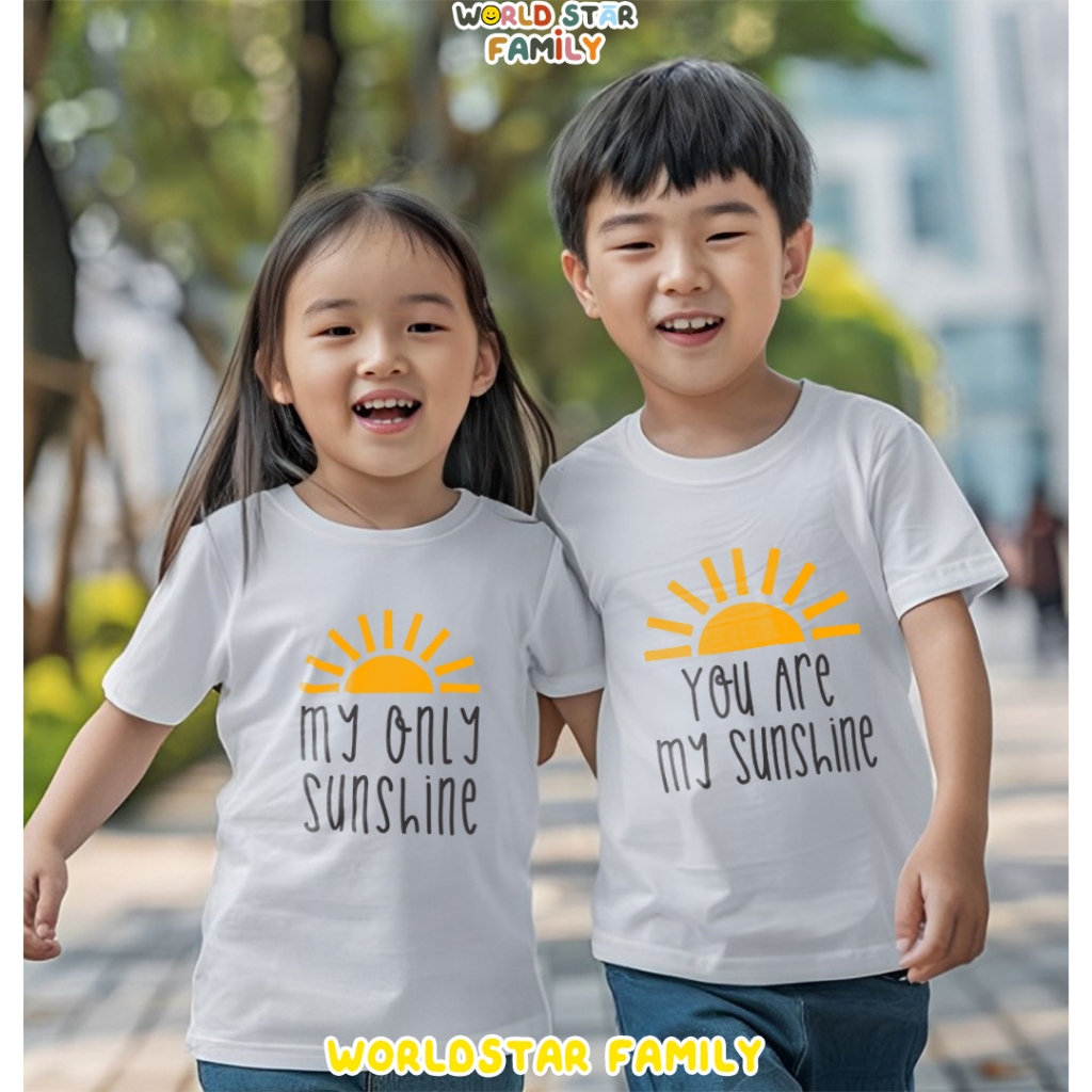 Jual WSF Kaos Couple Keluarga YOU ARE MY SUNSHINE Kaos Couple Keluarga ...