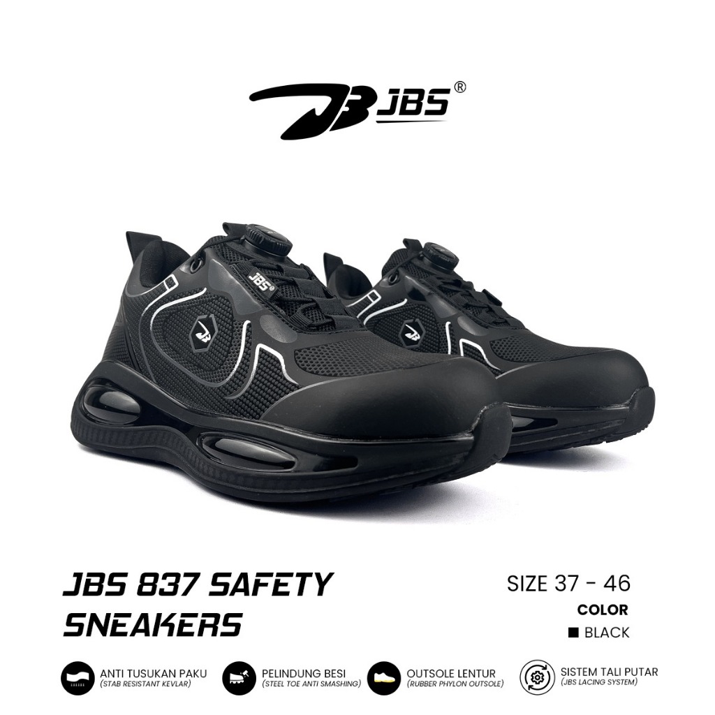 Jual Sepatu Safety Sneakers JBS 837 Steel Toe Head Sepatu Safety Putar ...