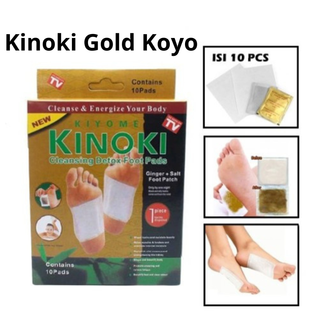 Jual (OS) Kinoki Gold Koyo Kaki Ginger Detox Foot Patch 1 Box isi 10 ...