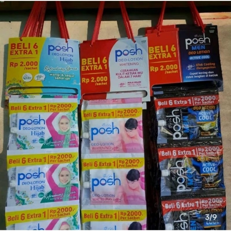 Jual POSH DEO-LOTION SACHET VARIAN 1 RENTENG 14 PCS | Shopee Indonesia