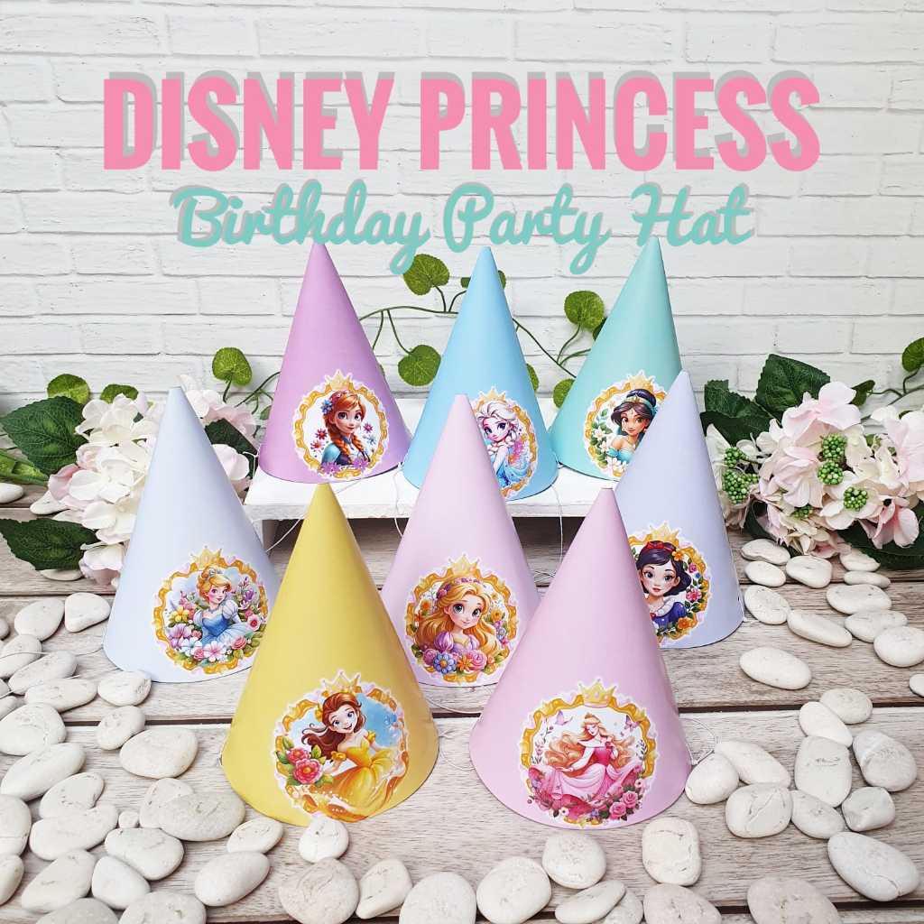 Jual Disney Princess Party Hat Topi Pesta Perlengkapan Dekorasi Ulang ...