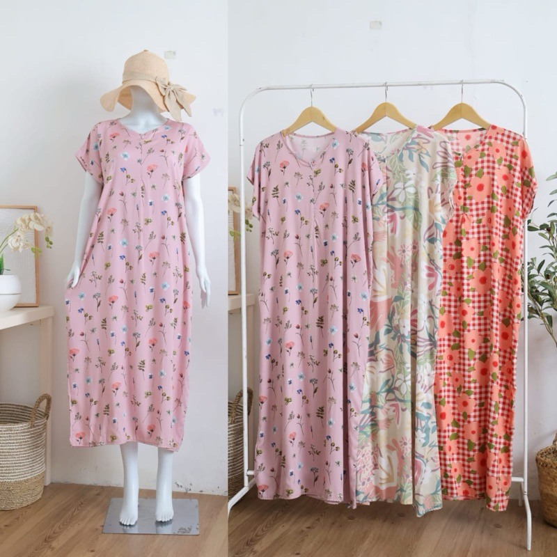 Jual Daster rayon panjang busui friendly jumbo size | Shopee Indonesia