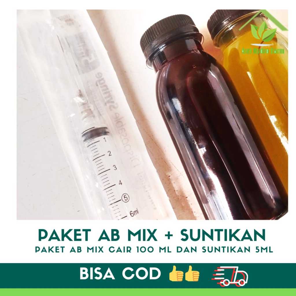 Jual PAKET AB MIX CAIR 100ML + SUNTIKAN 5ML TAKARAN NUTRISI | Shopee ...