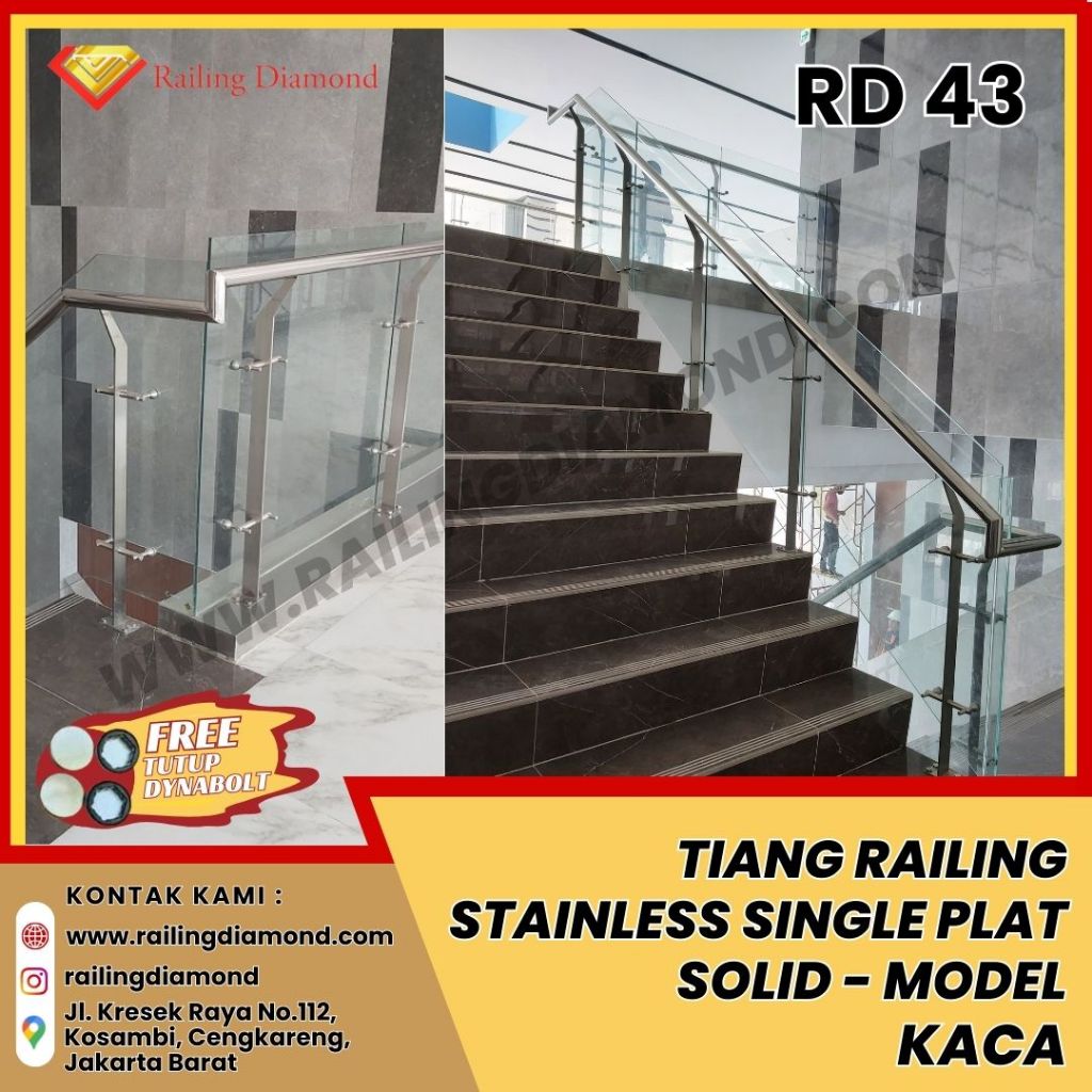 Jual Tiang Railing Tangga Stainless RD 43 | Shopee Indonesia