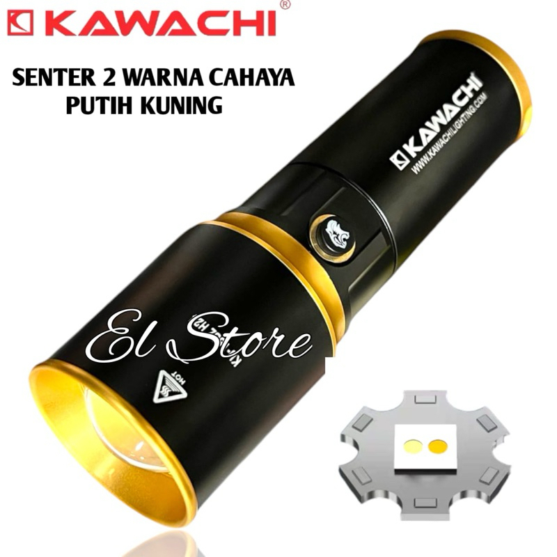 Jual Senter Cas LED Laser 2 Warna Cahaya Putih & Kuning Zoom In Out ...