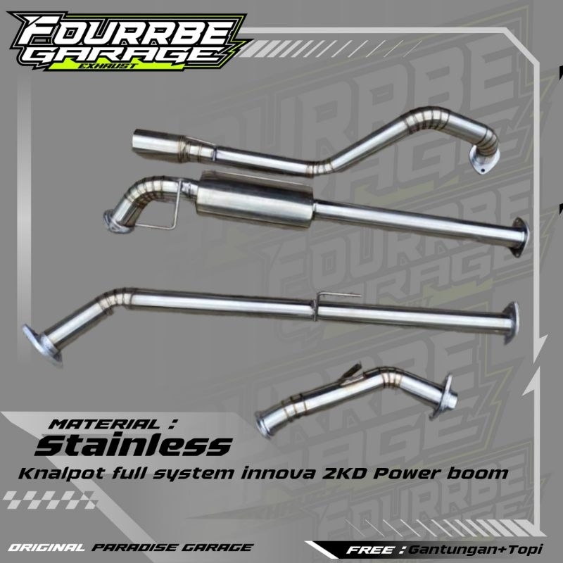 Jual Knalpot racing mobil Diesel innova 2kd/2GD Power boom Karakter ...