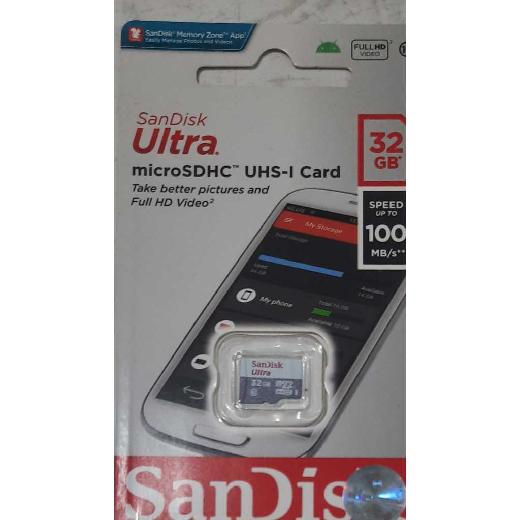 Jual Memory Sandisk ultra Micro SD Card Original SDXC UHS-I Speed 100 MBps - 32Gb-64Gb-128Gb ...