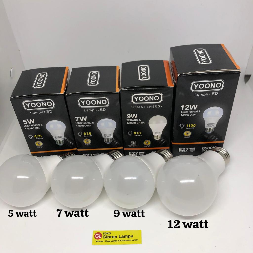 Jual Lampu LED Yoono - Bohlam LED Bulb Watt Kecil - Lampu LED Murah ...