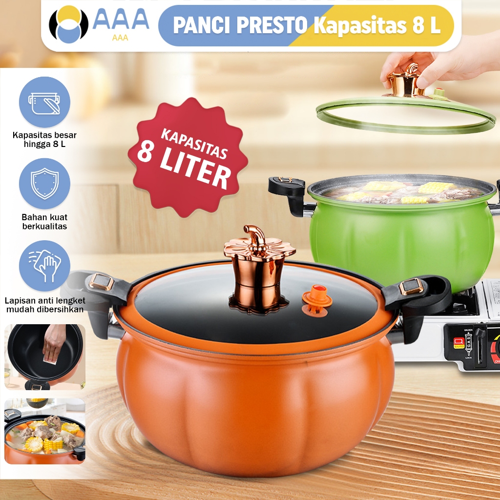 Jual (AAA) Panci Presto Bentuk Labu Kapasitas Besar 8 Liter Terdapat ...