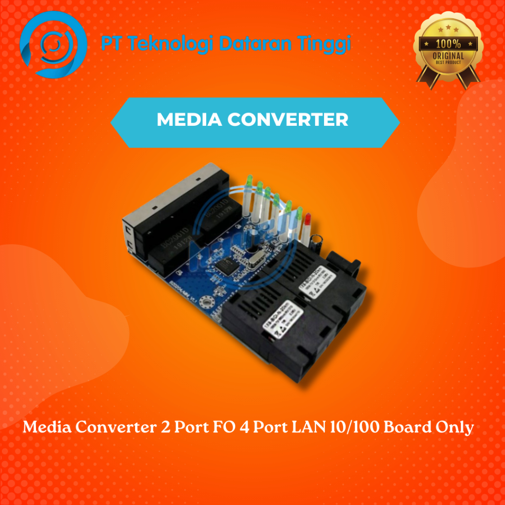 Jual Media Converter 2 Port FO 4 Port LAN 10/100 Board Only | Shopee Indonesia